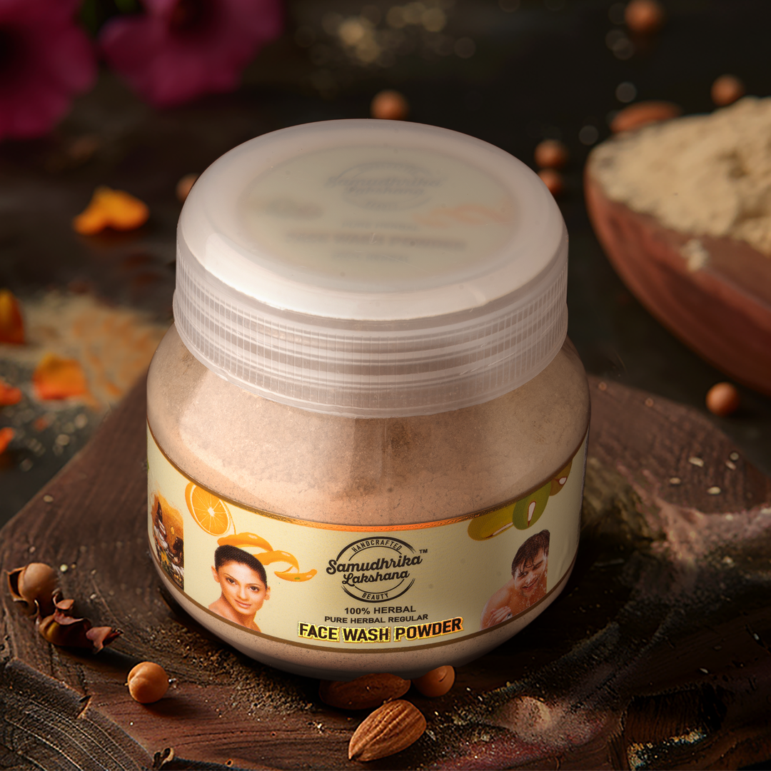 Herbal Face Wash Powder for All Skin Types – Samudhrika Lakshana