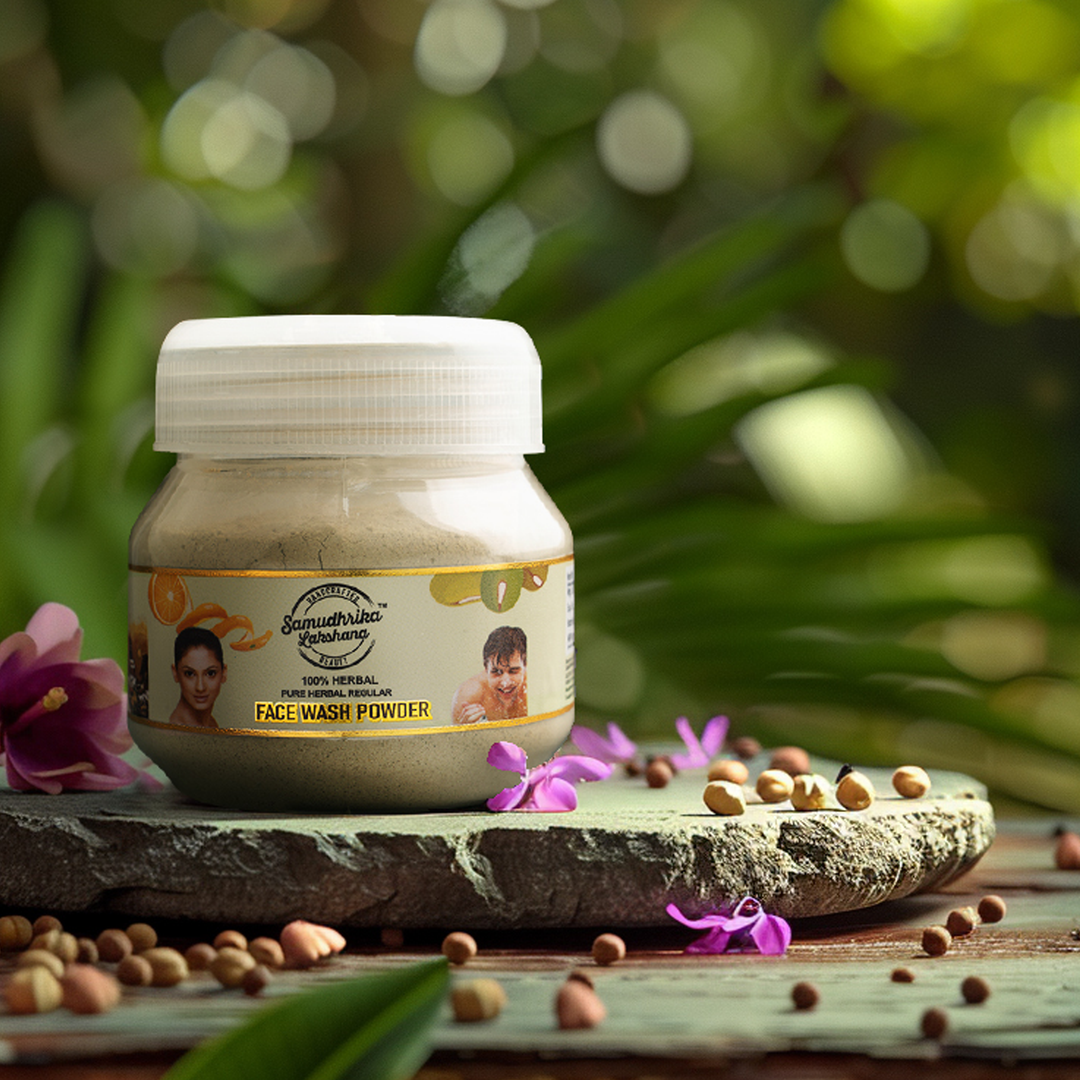 Herbal Face Wash Powder for All Skin Types – Samudhrika Lakshana